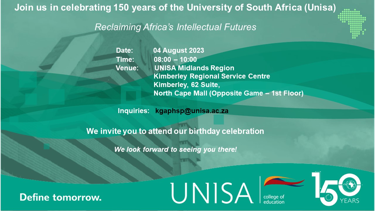150 years of the University of South Africa (Unisa)