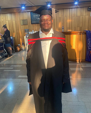 Unisan and President of Blind SA graduates with flying colours