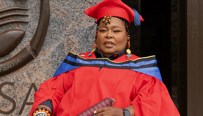 Unisa PhD graduate rises with dignity, and proudly lives with equity