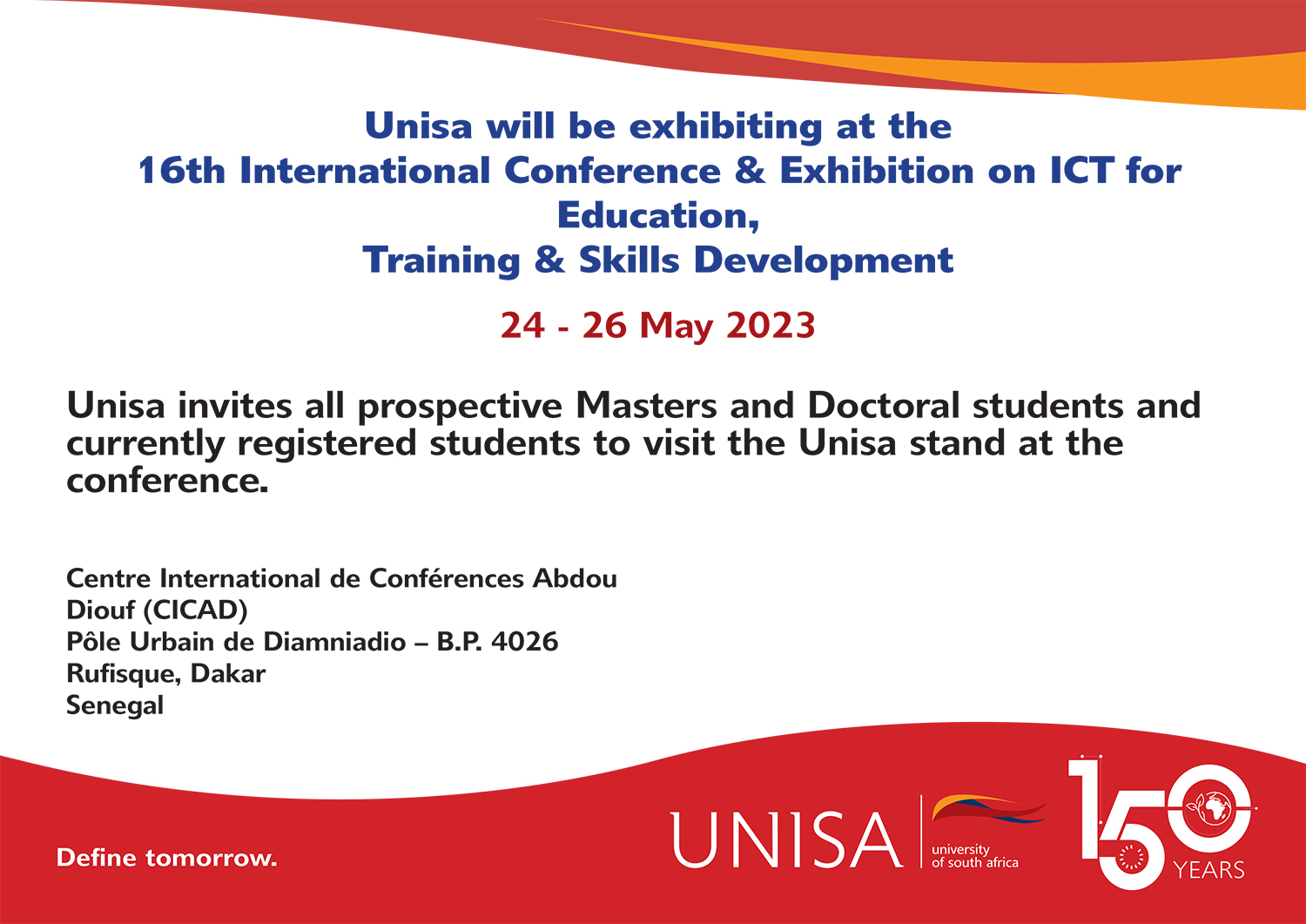Unisa exhibition at the 16th International Conference & Exhibition on ...