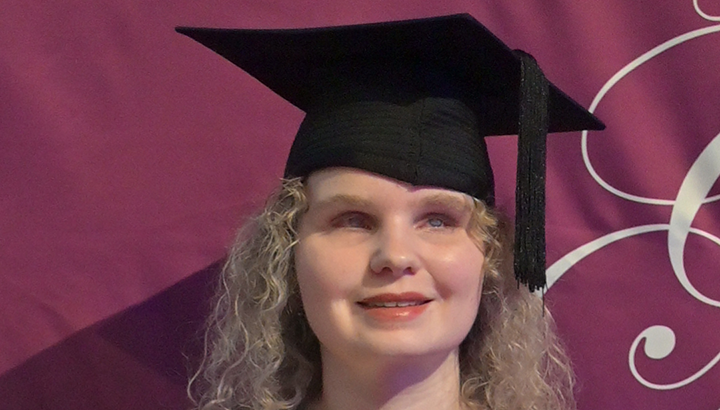 Perseverance pays off for visually impaired student