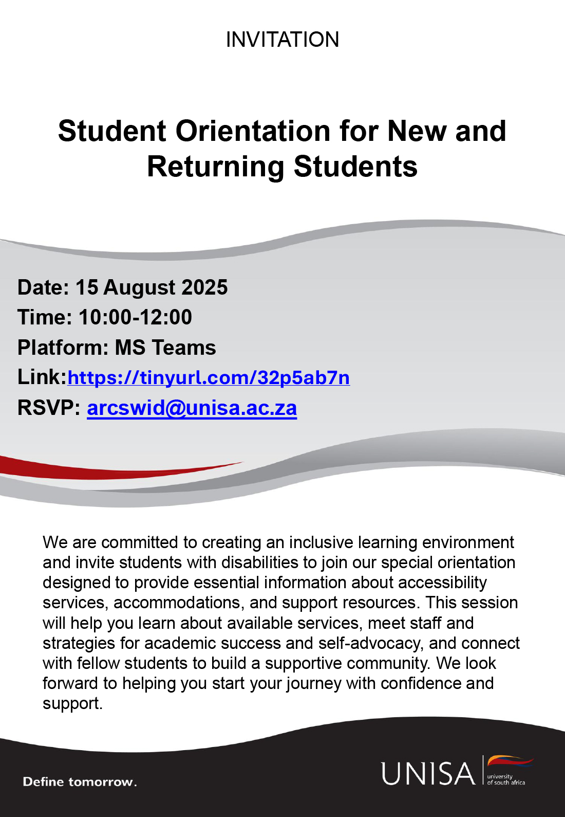 Advocacy and Resource Centre for Students with Disabilities (ARCSWiD) orientation session for ...