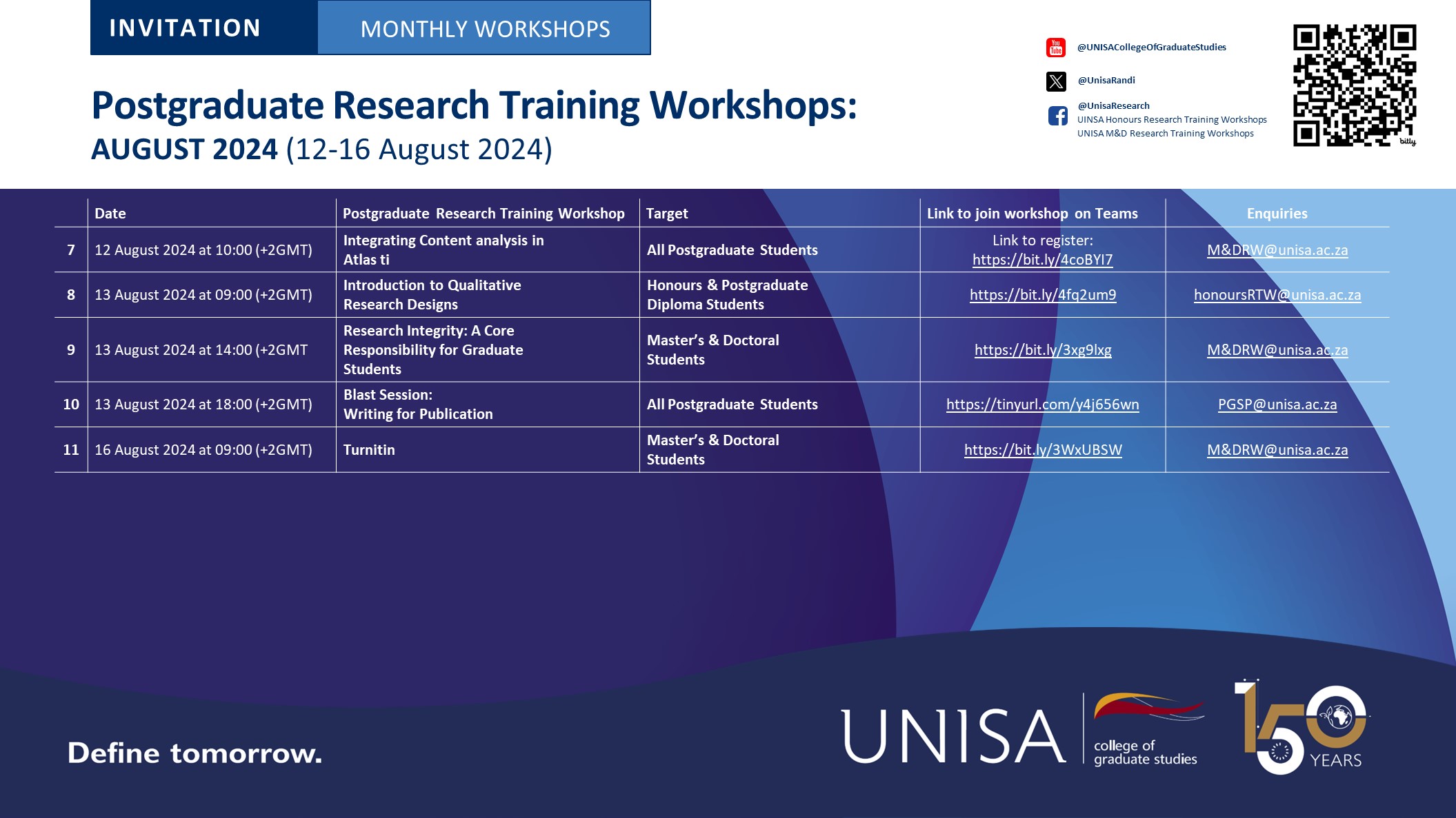 Master's & doctoral research training workshop: 'Turnitin'
