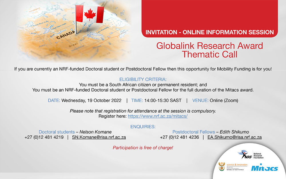 Information session: Current NRF-funded doctoral students, postdoctoral ...